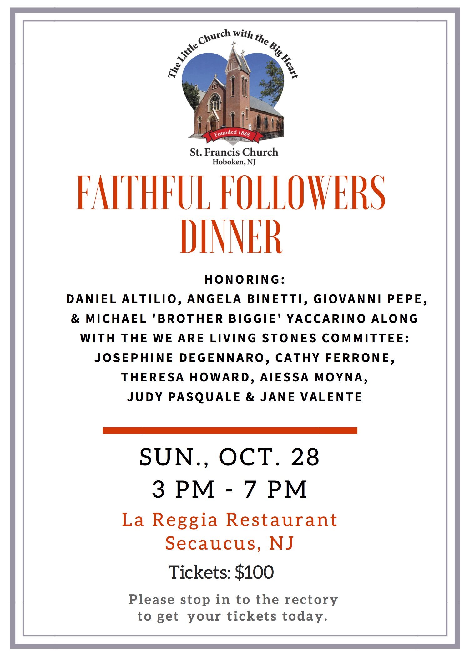 Faithful Followers Flyer – St. Francis Church